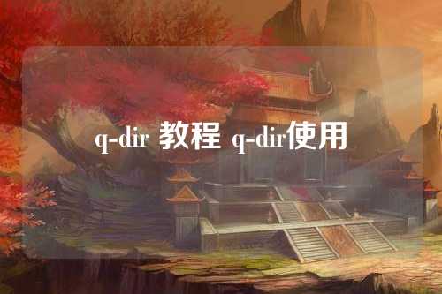 q-dir 教程 q-dir使用 - APP分享.COM